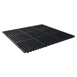 CLEARANCE: Hollow Rubber Mesh Mats (Black) Soft Floor UK